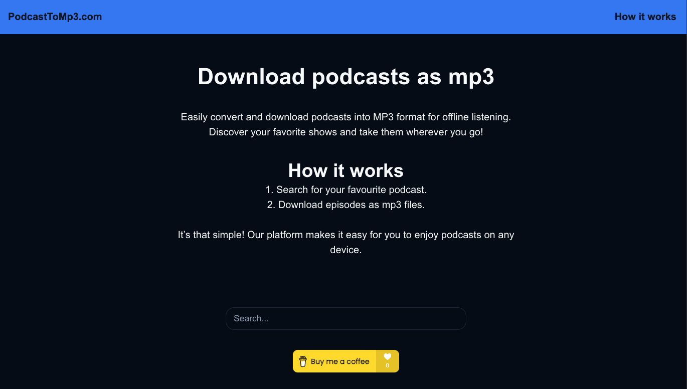 PodcastToMp3 - Download Podcasts as MP3